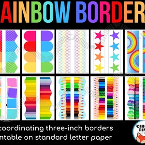 Printable Bulletin Board Borders, Rainbow Classroom Decor, Classroom ...