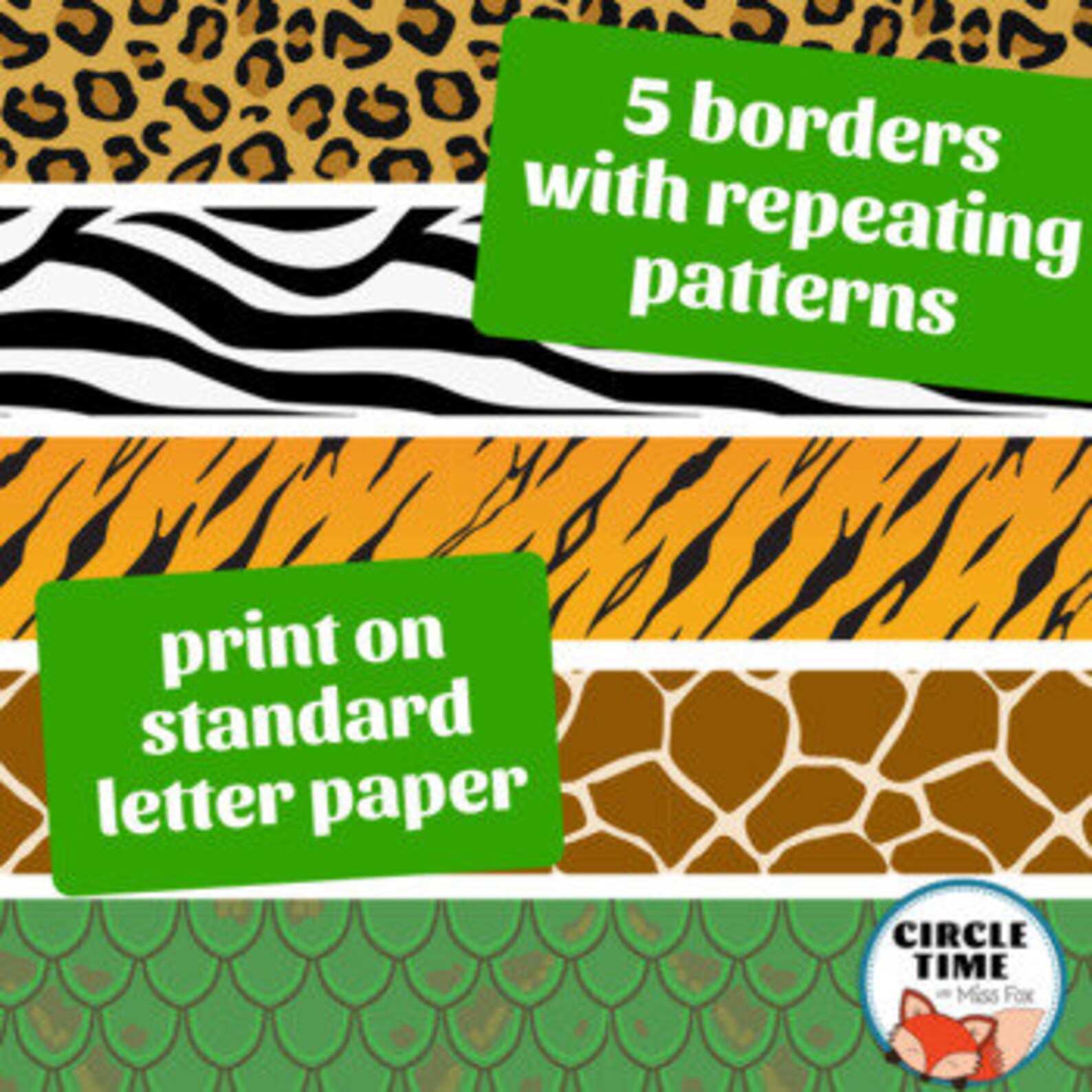 Animal Print Classroom Decor, Safari Decor, Jungle Decor, Printable ...