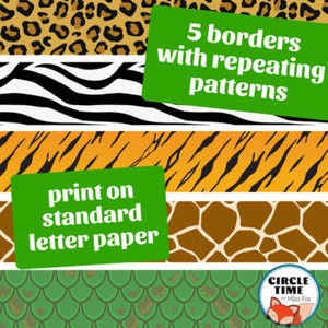 Animal Print Classroom Decor, Safari Decor, Jungle Decor, Printable ...