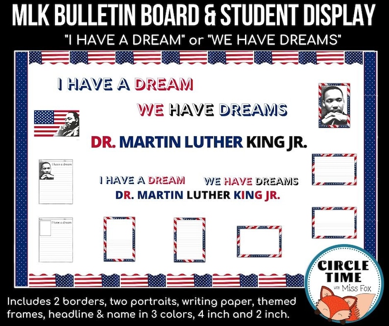 I Have a Dream Bulletin Board Ideas for February, Black History Month ...