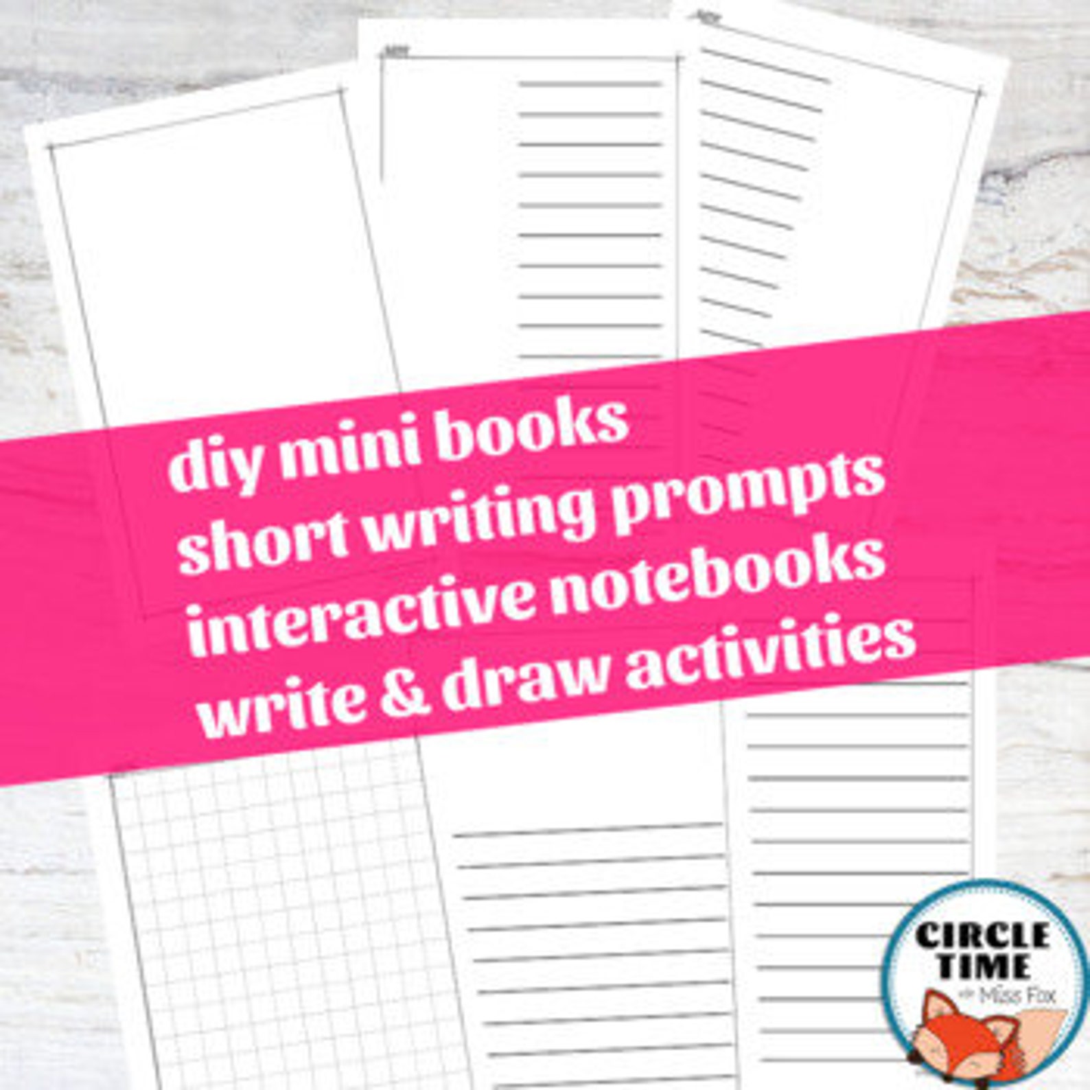 Printable Booklet Templates, Vertical Half Sheet Writing Paper Blank ...