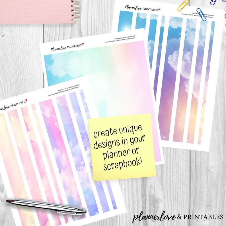 Printable Pastel Washi Tape Pastel Tape Pastel Washi Printable Washi ...