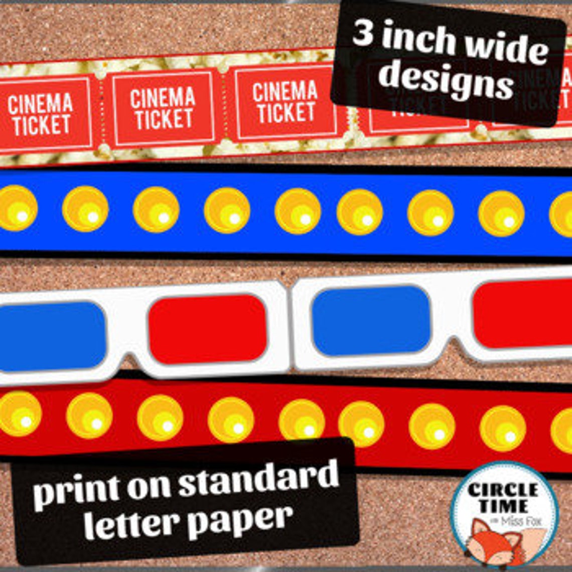 Printable Hollywood Classroom Decor, Movie Theme Classroom, Printable ...