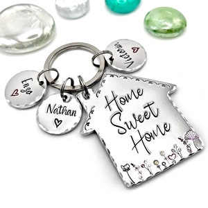 Home Sweet Home, First New Home House Keychain, Home is Where the Heart ...