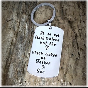 Father's Day Keychain, Father Step Son Keychain, Gift Dad, Father's Day ...