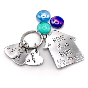 Home Sweet Home, First New Home House Keychain, Home is Where the Heart ...
