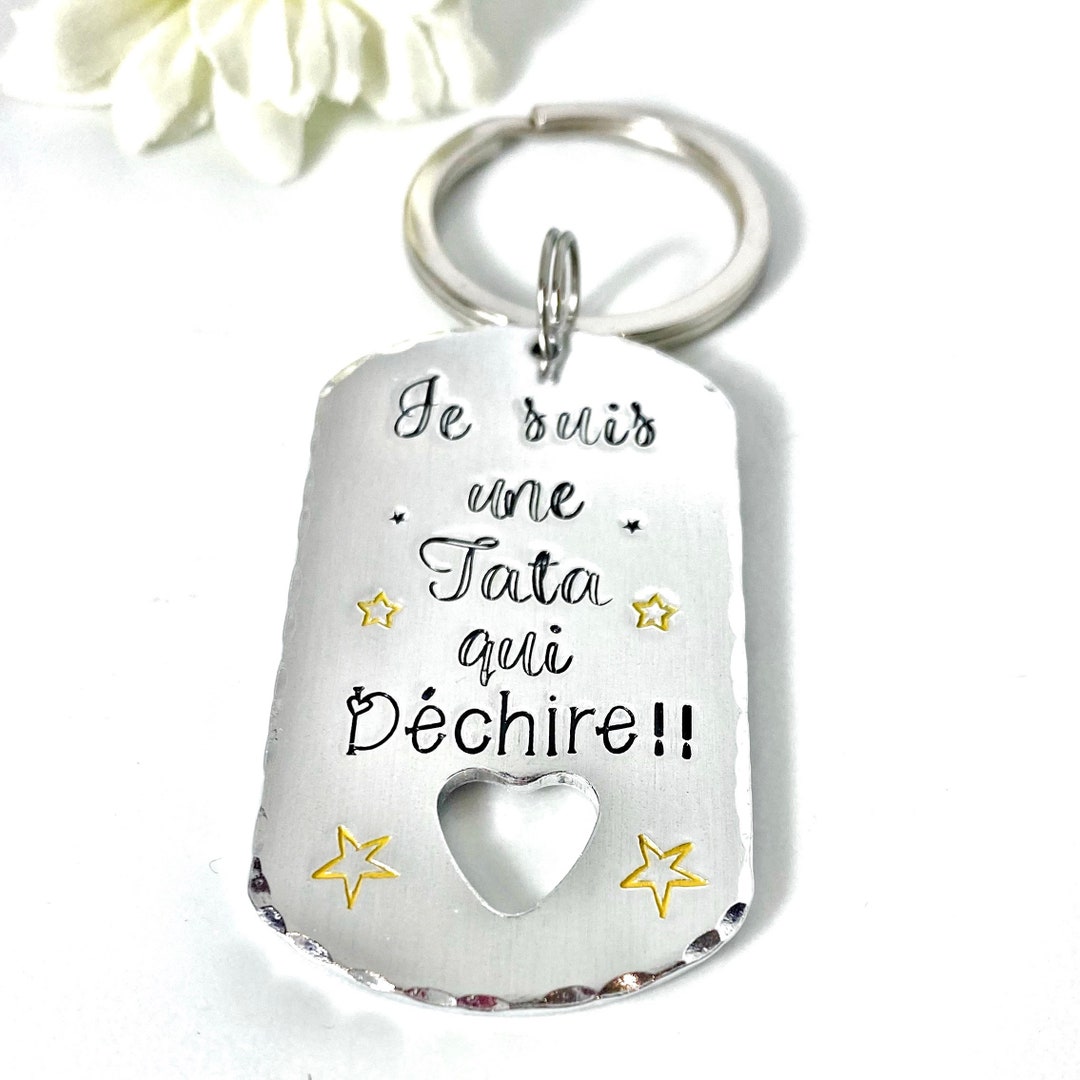 Gift French Aunty, French Keychain - Etsy