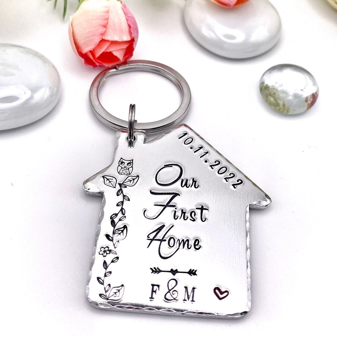 First New Home House Keychain, Home is Where the Heart Is, Gift New ...