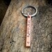 Copper Bar Keychain GPS Copper Keyring Keychain Longitude - Etsy