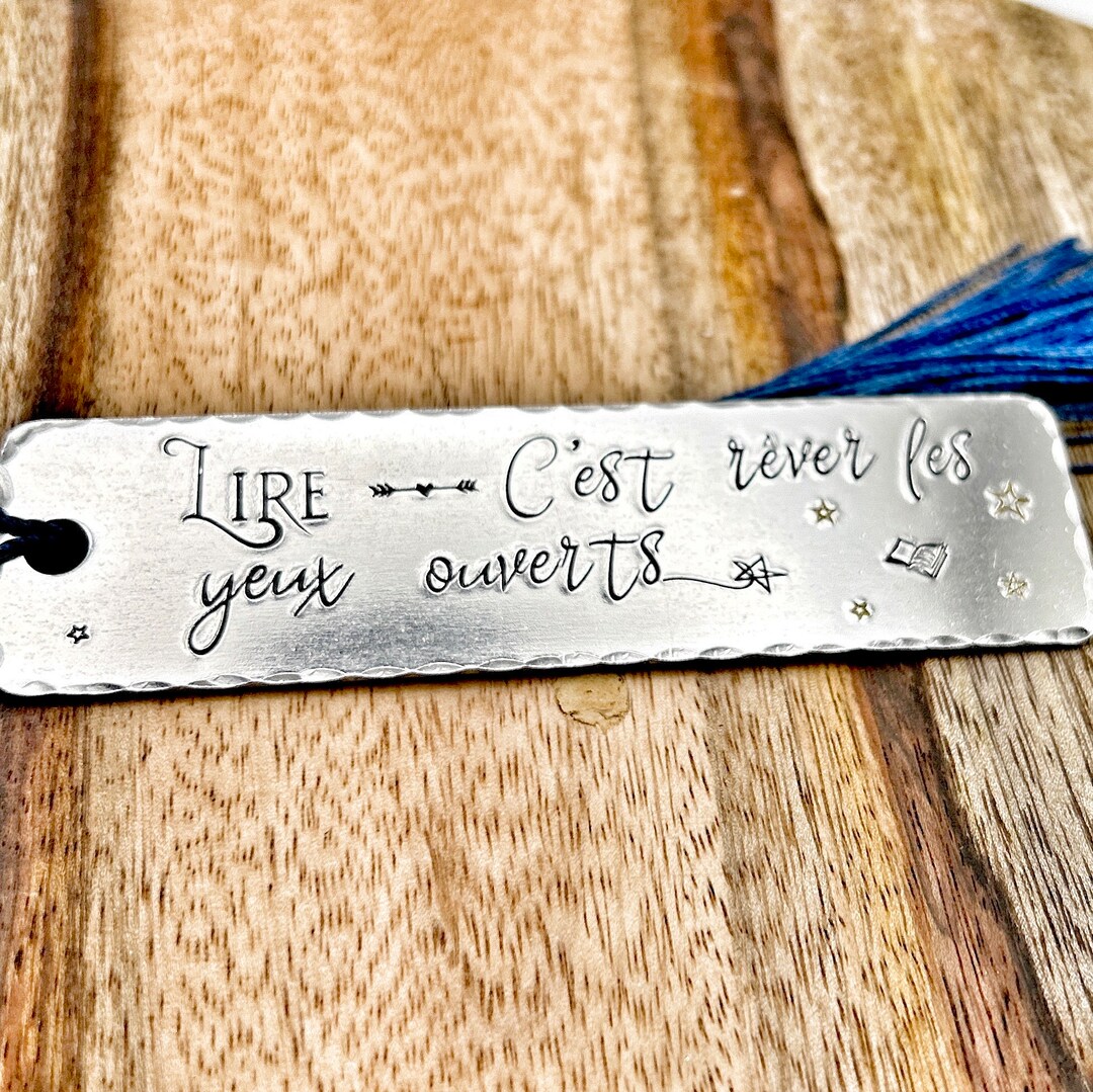 Personalized Bookmark, Stamped Book Mark, Gift for Mom Dad, Reading ...