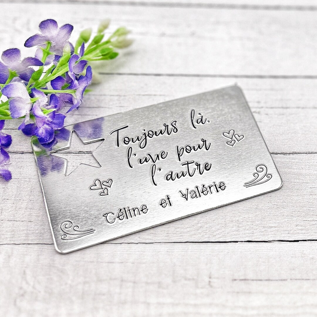 Personalised Credit Card, Gift Idea French Friend, Credit Card With ...