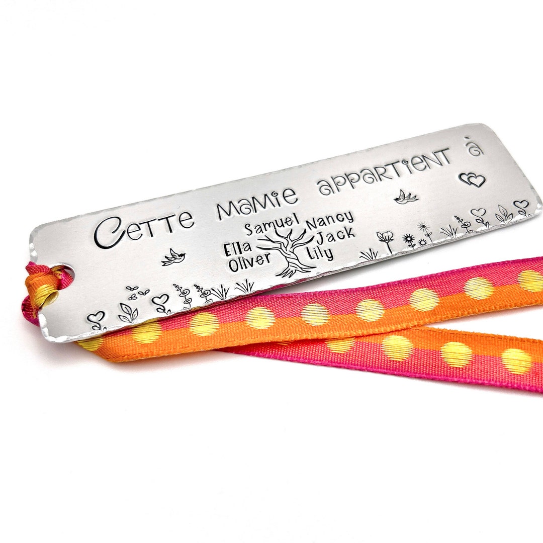 Personalized Bookmark, Stamped Book Mark, Gift for Mom Dad, Reading ...