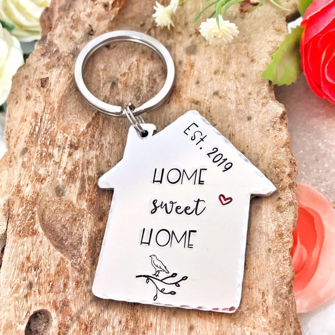 Home Sweet Home Keychain, Home is Where the Heart Is, Gift New Home ...