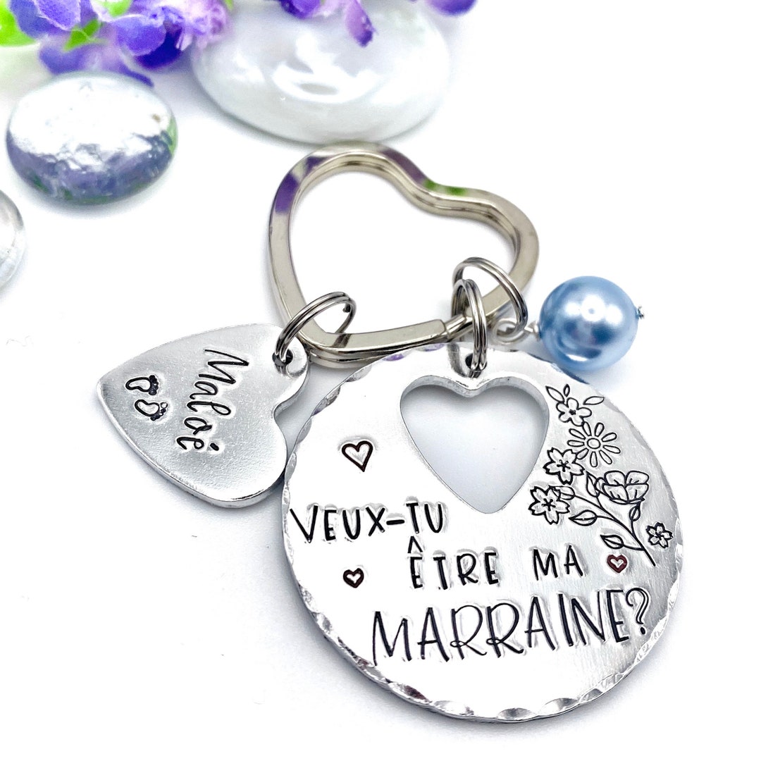 Hand Stamped Veux Tu être Ma Marraine?, Personalised French Godmother ...