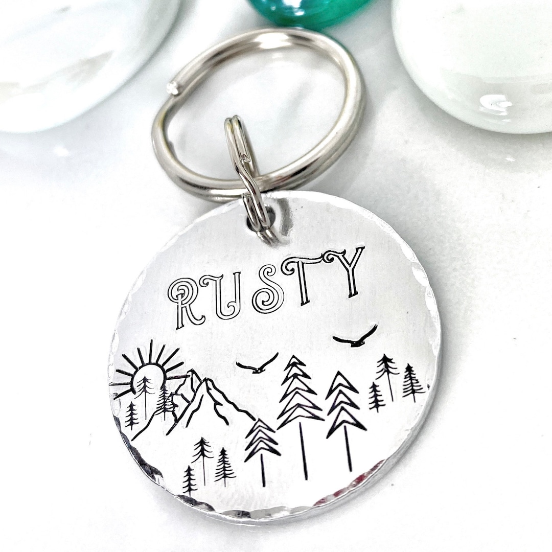 Dog Name Tag, Personalized Aluminium Pet ID Tag, Pet ID Tags, Dog Tag ...