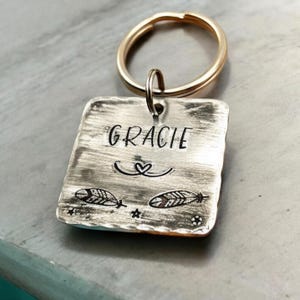 Custom Dog Identification Tag, Personalized Pet ID Tag, Rustic Dog Tag ...