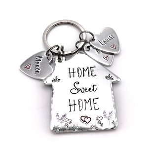 Home Sweet Home, First New Home House Keychain, Home is Where the Heart ...