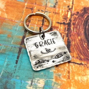 Custom Dog Identification Tag Personalized Pet ID Tag Rustic - Etsy
