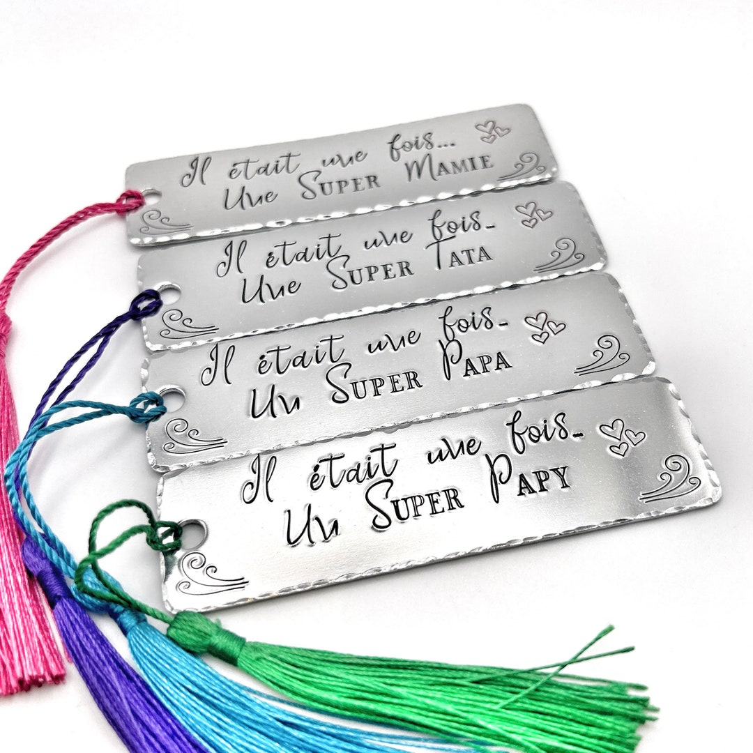 Personalized Bookmark, Stamped Book Mark, Gift for Mom Dad, Reading ...
