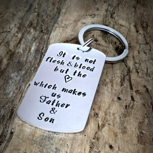 Father's Day Keychain, Father Step Son Keychain, Gift Dad, Father's Day ...