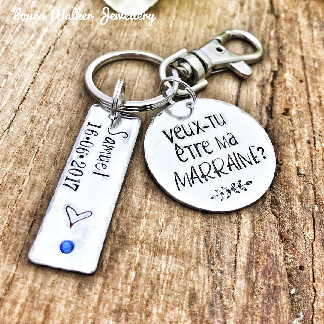 Hand Stamped Veux Tu être Ma Marraine?, Personalised French Godmother ...