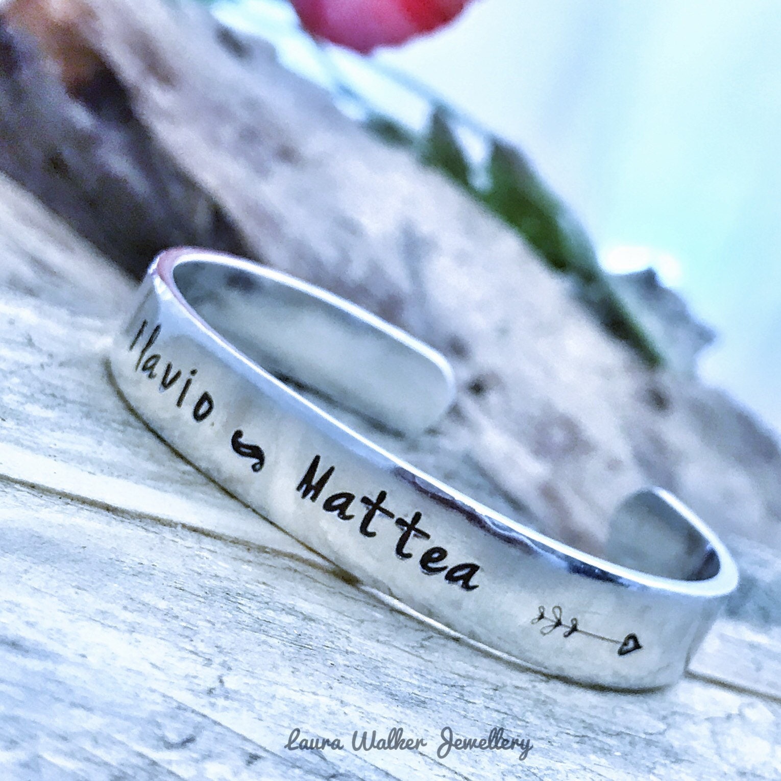 Personalized Name Cuff Bangle Custom Metal Bangle Stamped | Etsy