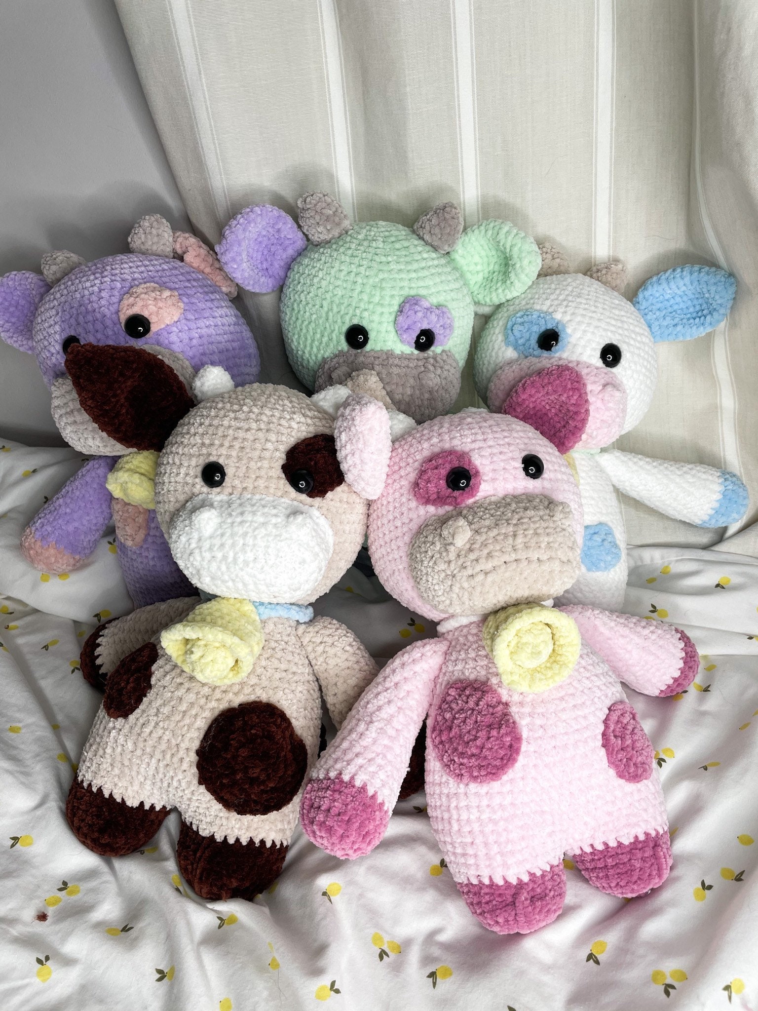 The Mega Moos Crochet Amigurumi Cow Plushies - Etsy
