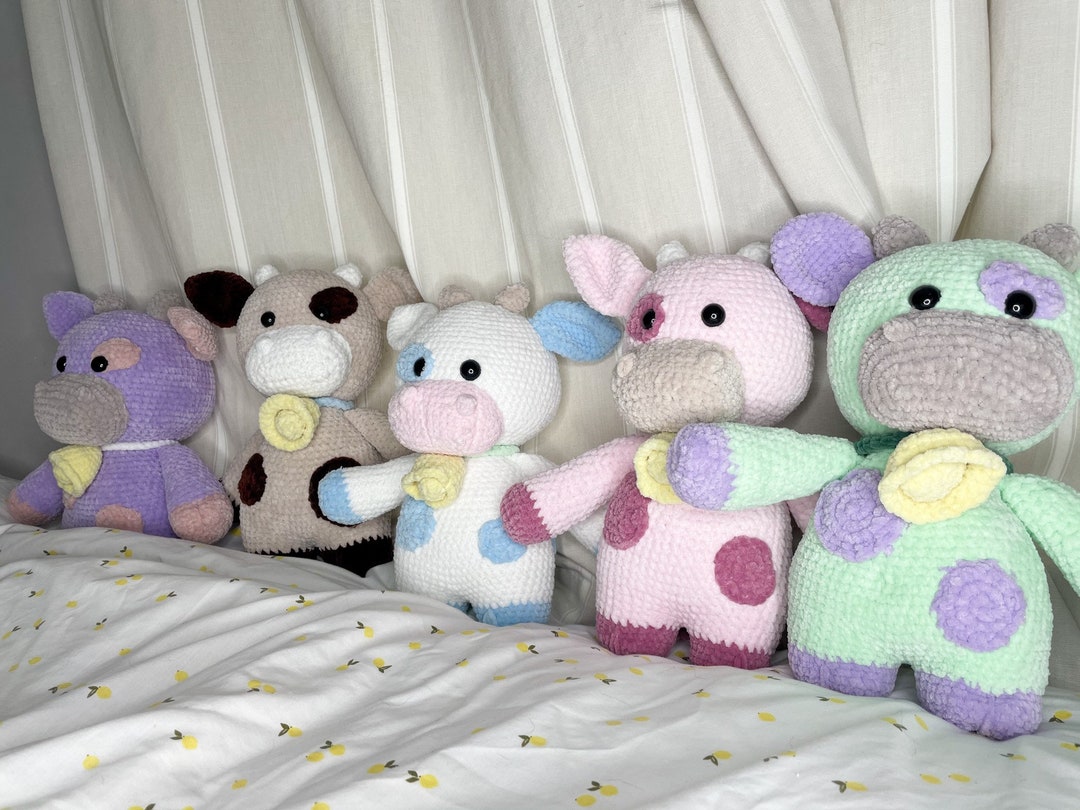 The Mega Moos Crochet Amigurumi Cow Plushies - Etsy