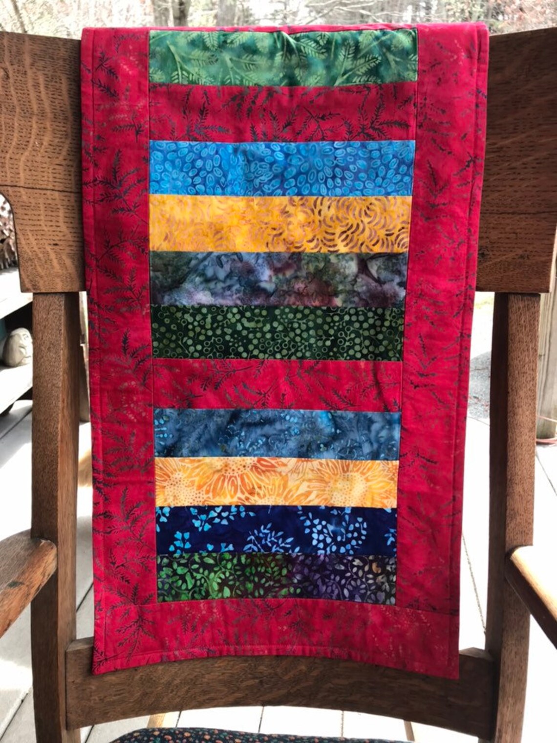 Bright Batik Table Runner - Etsy