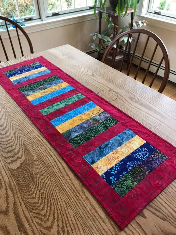 Bright Batik Table Runner - Etsy