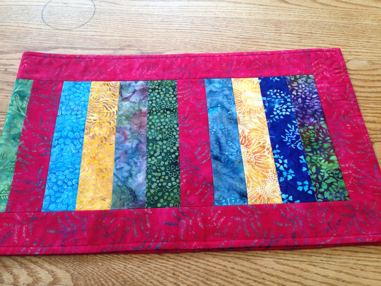 Bright Batik Table Runner - Etsy