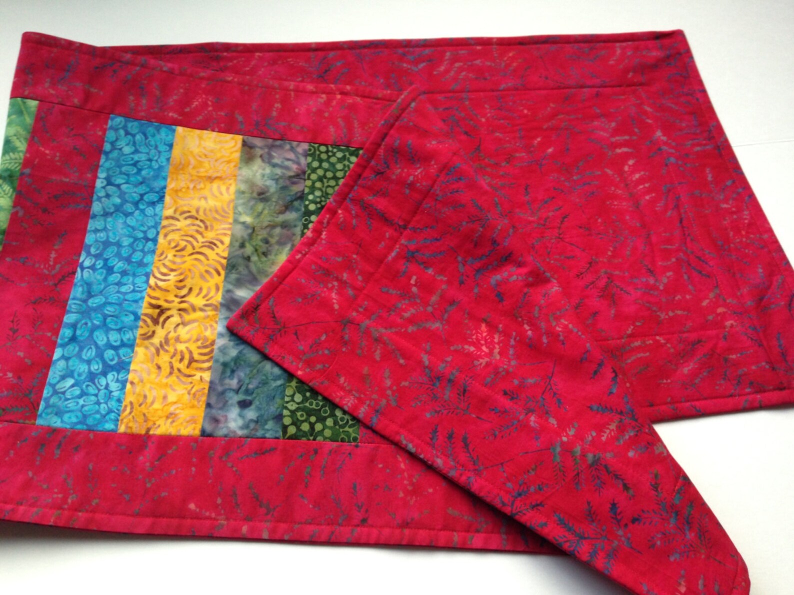 Bright Batik Table Runner - Etsy