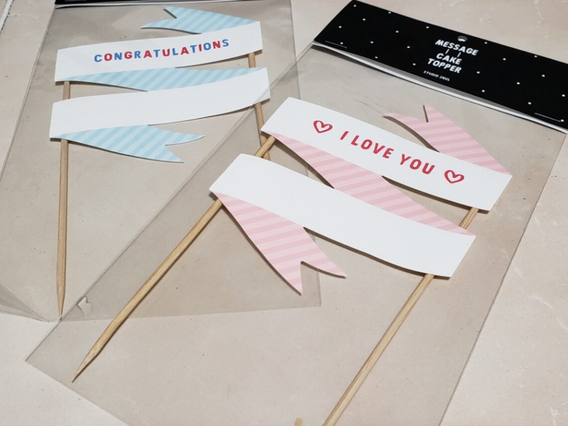 Message Cake Topper / Cake Topper / Paper Topper / Message | Etsy