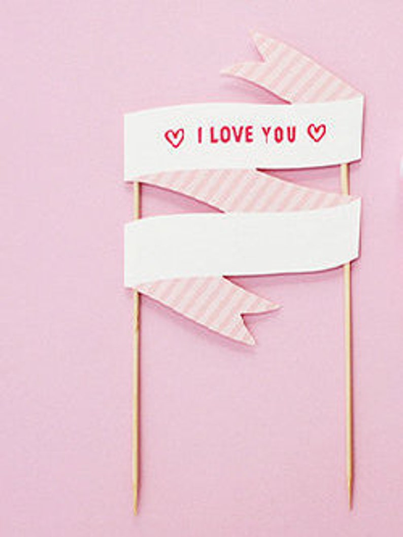 Message Cake Topper / Cake Topper / Paper Topper / Message | Etsy