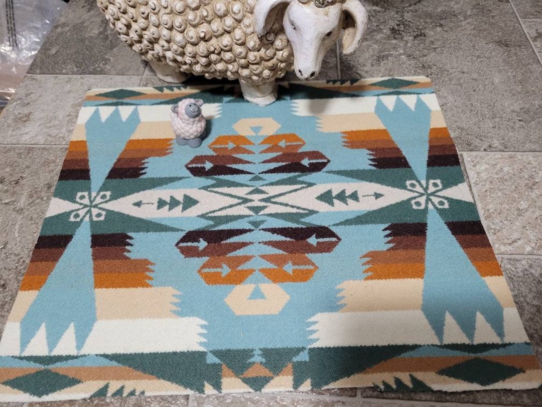 Pnw Wool Southwestern Wool REMNANT Fabric Blanket Wt. Piece Native ...
