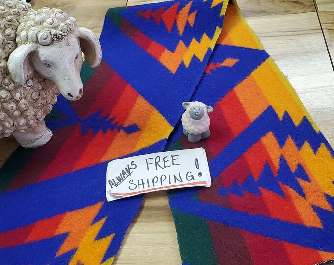 Pnw Wool Southwestern Wool" Remnant" Fabric Blanket Piece. Native ...