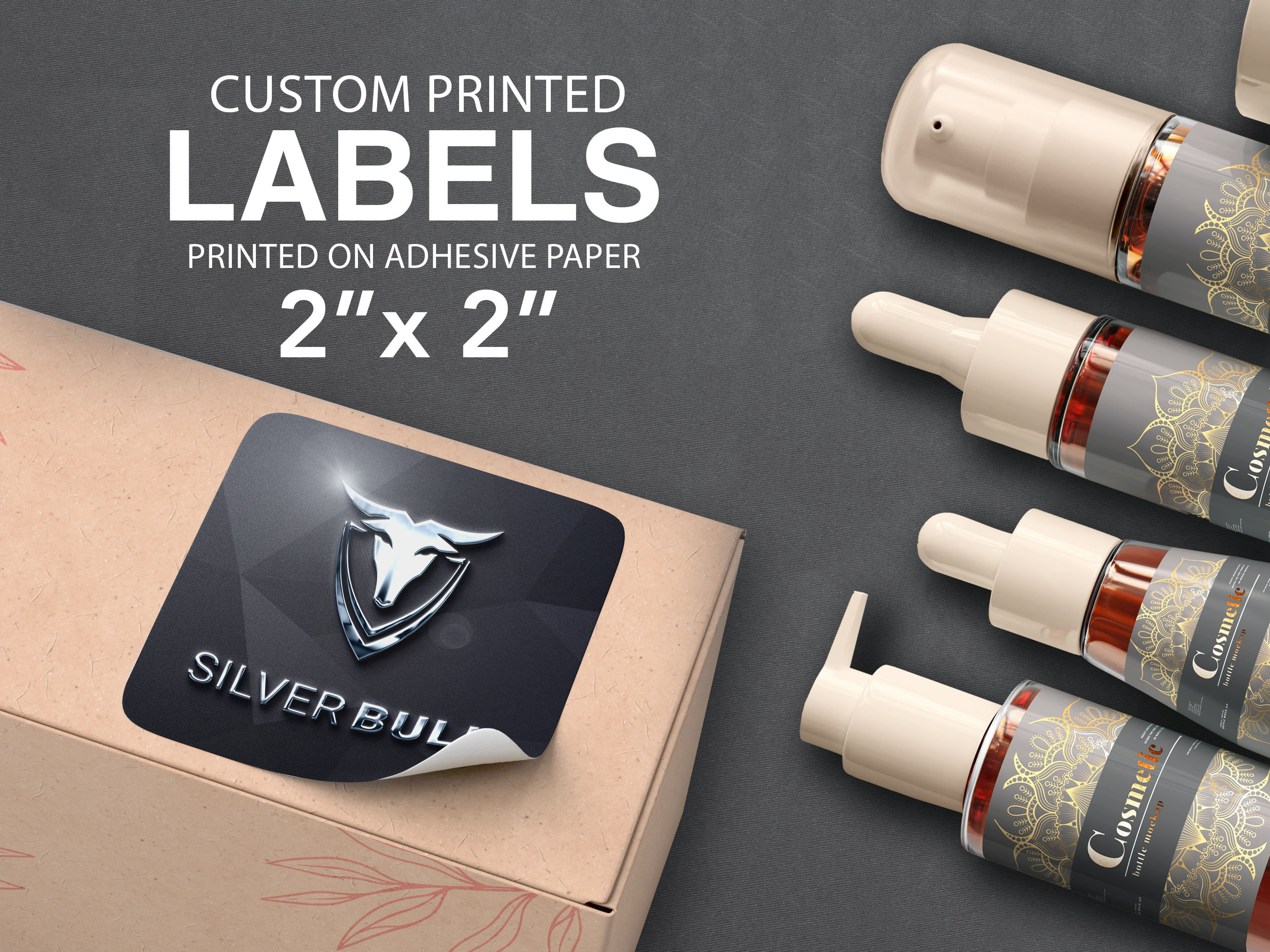 2 Inch Square Labels, Jar Labels, Product Labels, Labels, Personalized ...