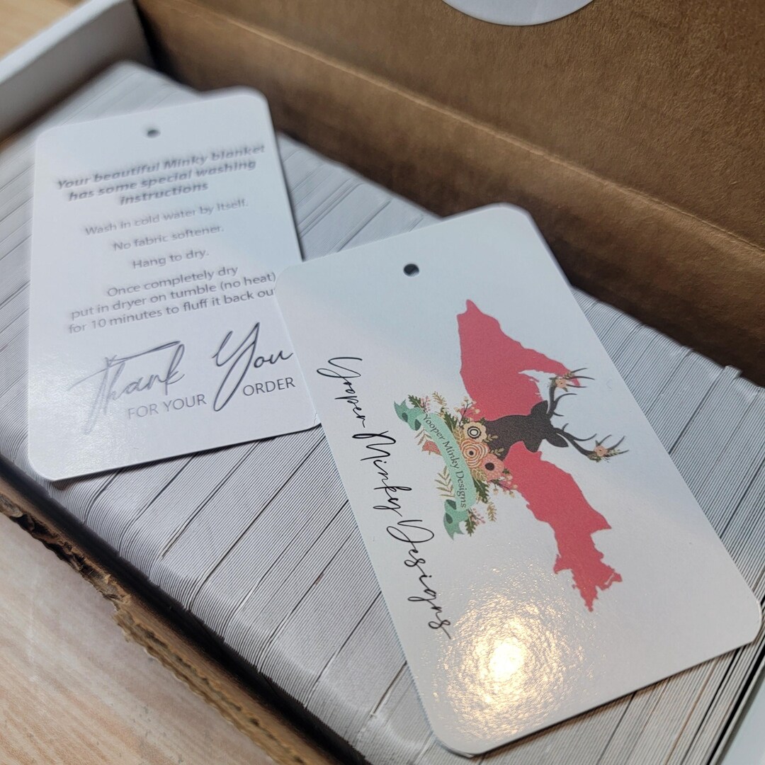 500 Custom Hang Tags 2x3.5 | Personalized Hang Tags for Apparel ...