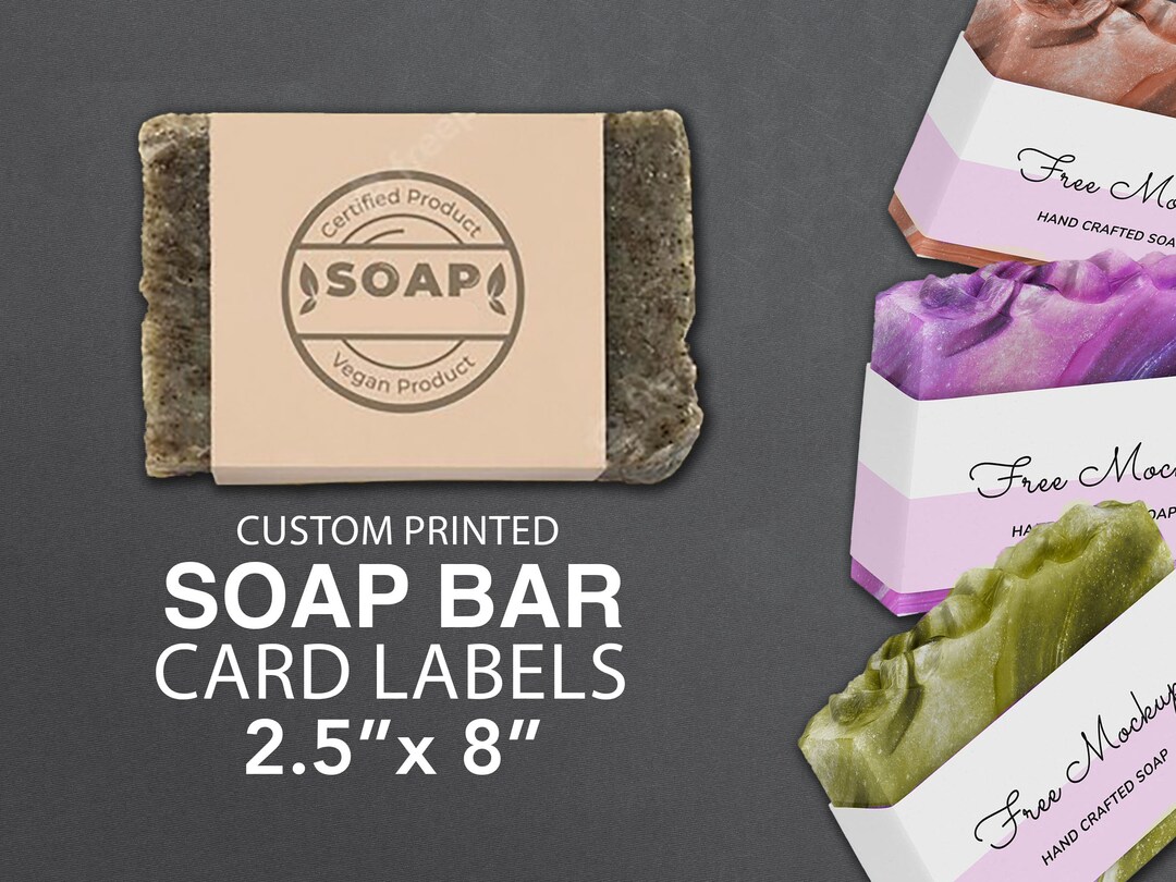 2.5x8 Inch Soap Bar Labels, Bar Soap, Soap Bar Labels, Soap Bar Tags ...