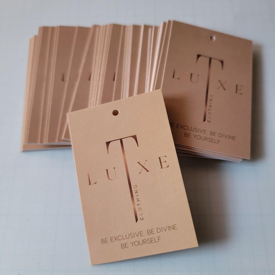 100 Custom Hang Tags 2x3 | Personalized Hang Tags for Apparel | Product ...