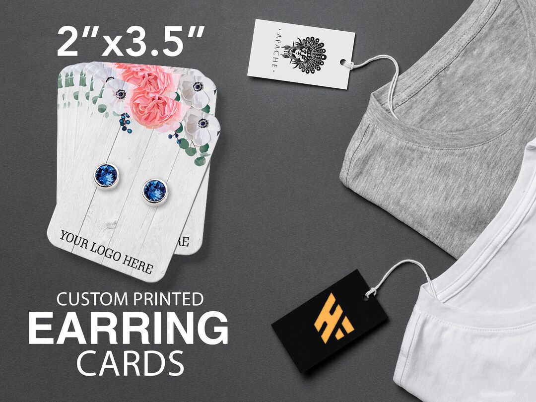 Custom Earring Display Cards, Earring Cards, Jewelry Cards, Customized ...