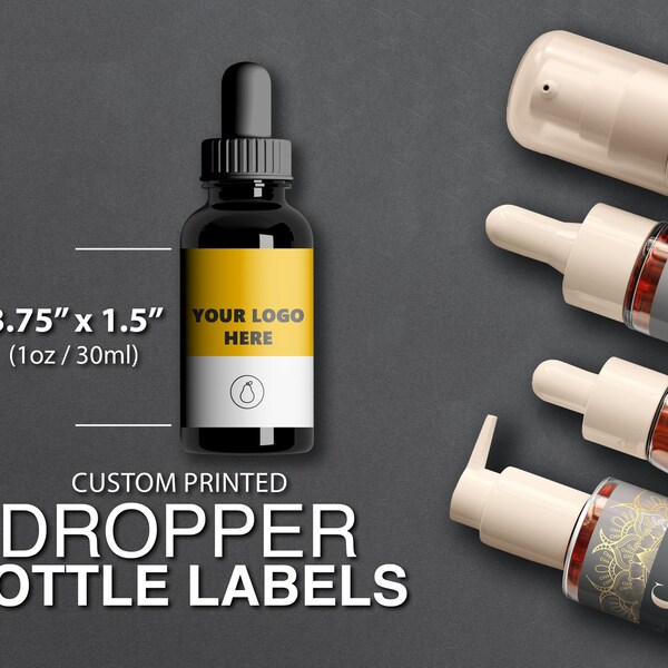 Dropper Bottle Label - Etsy