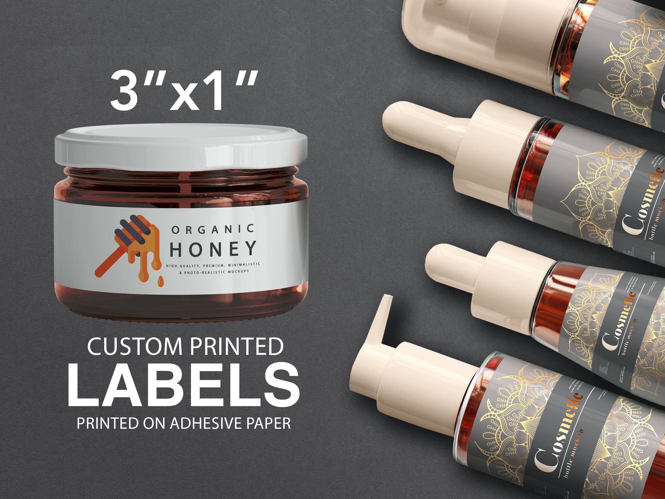 3x1 Inch Labels, Jar Labels, Product Labels, Labels, Personalized ...