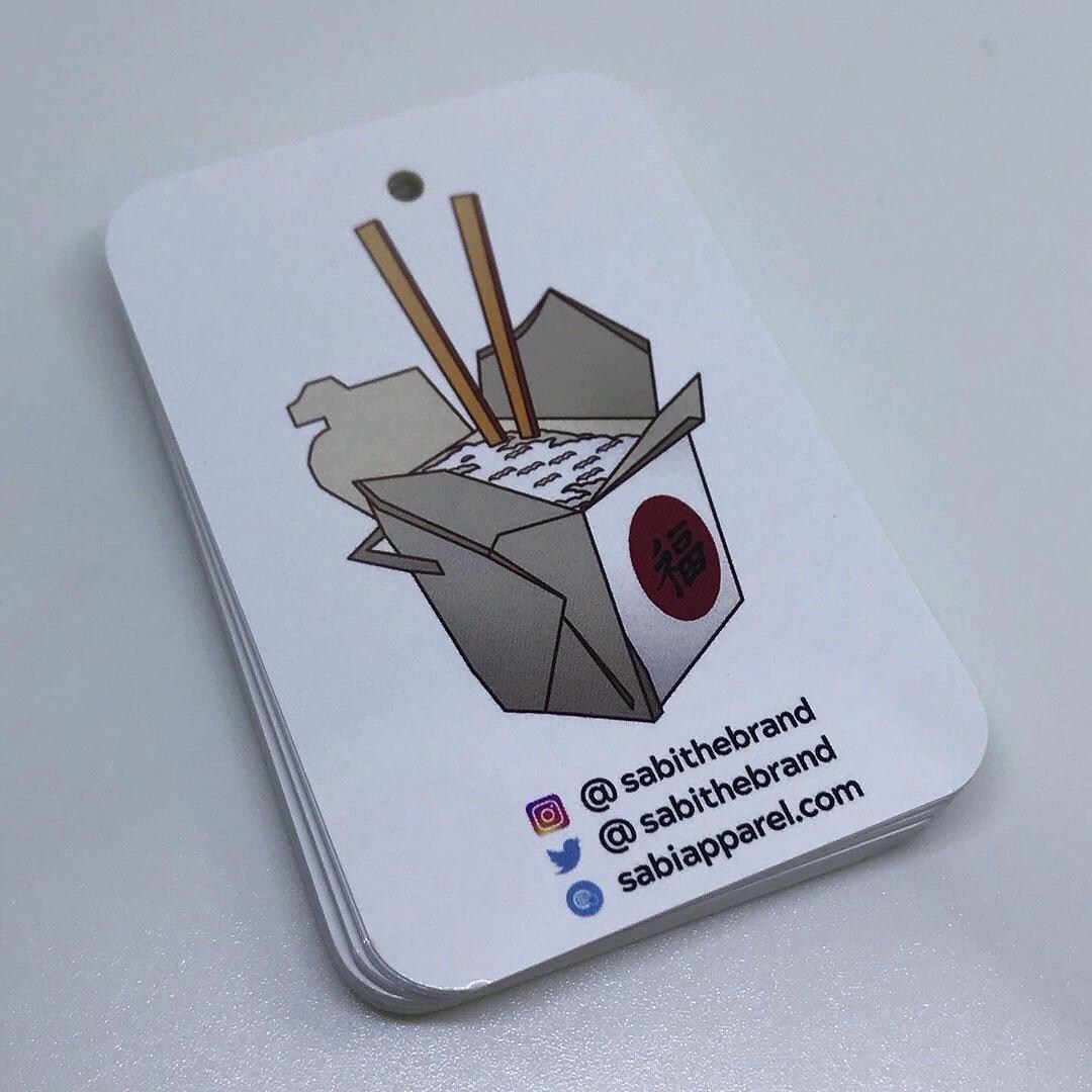 100 Custom Hang Tags 2x3.5 | Personalized Hang Tags for Apparel ...