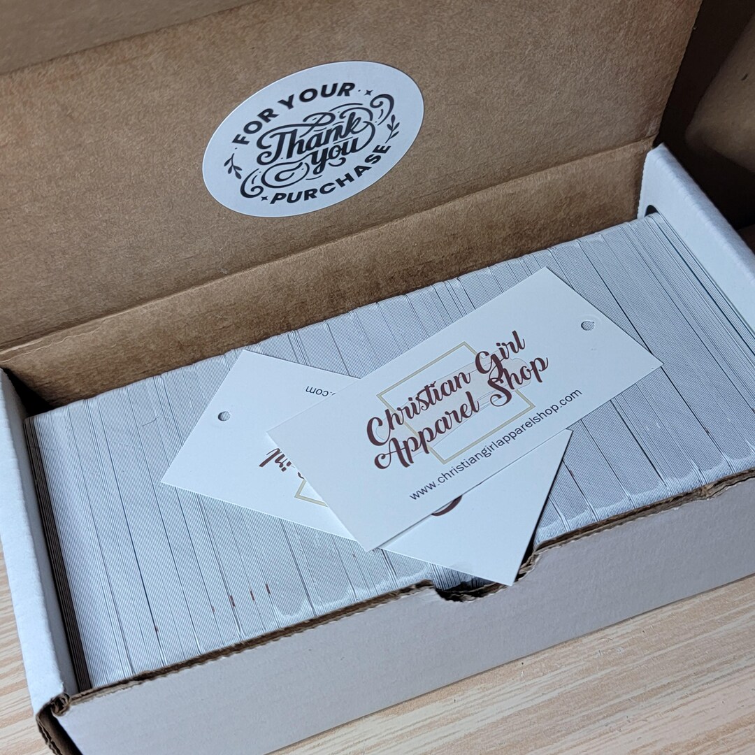 500 Custom Hang Tags 1.75x3.5 | Personalized Hang Tags for Apparel ...