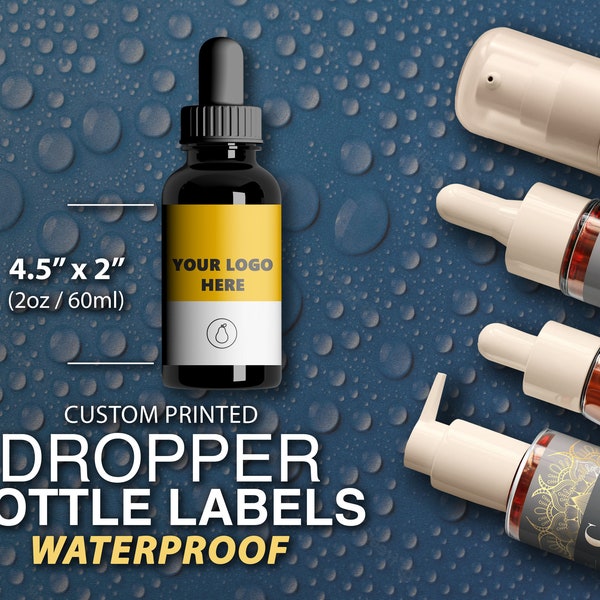 Dropper Bottle Label - Etsy