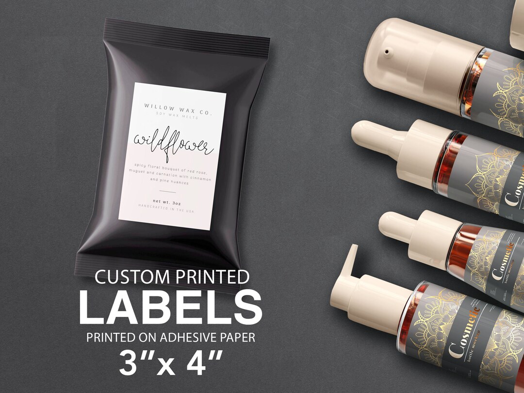3x4 Inch Labels, Jar Labels, Product Labels, Labels, Personalized ...