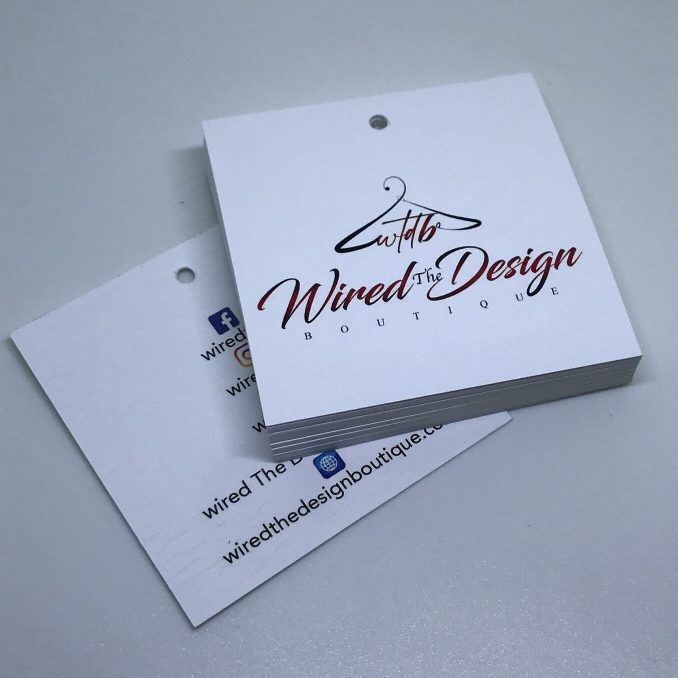 Custom Squared Hang Tags for Clothing, Clothing Hang Tags, Custom ...