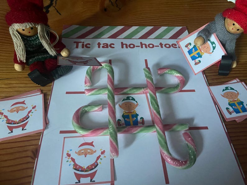 Christmas Tic Tac Toe Instant Download (party Game, Fun Holiday ...
