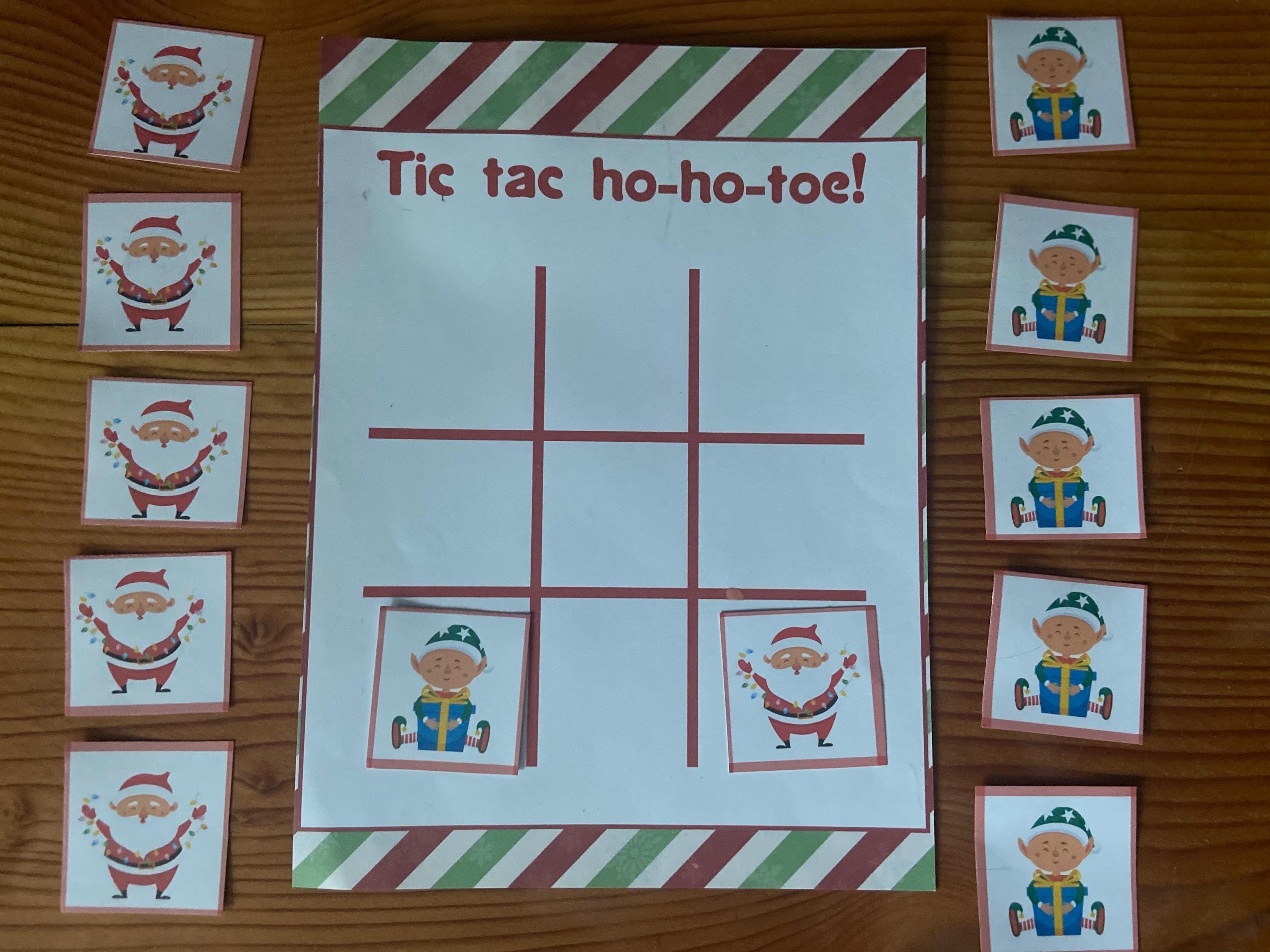 Christmas Tic Tac Toe Instant Download (party Game, Fun Holiday ...